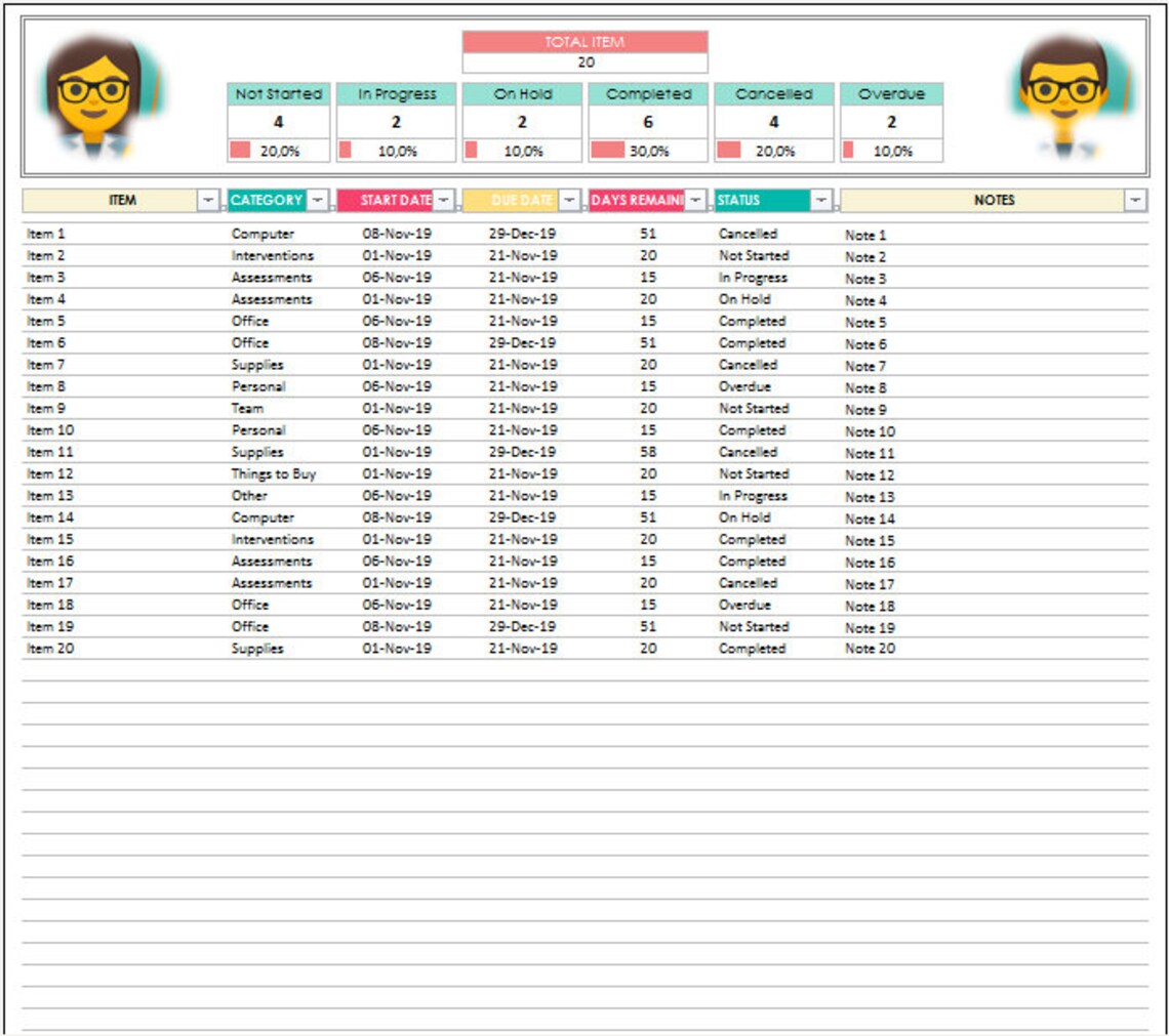 Teacher to Do List Excel Template Teacher Planner Teacher - Etsy