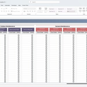 Real Estate Maintenance Reminder Excel Template | Property Maintenance ...