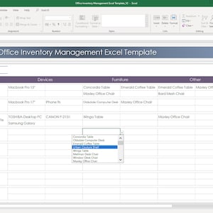 Office Inventory Management Excel Template: Supplies & Equipment ...