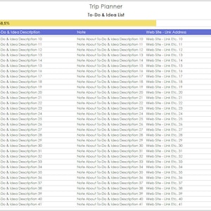 Holiday Planner Excel Template | Trip Planner Tracker | Vacation ...