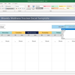 Weekly Wellness Tracker Excel Template | Notability Planner | Excel ...