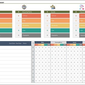 Project Management RAID Log Excel Template: 10-project Tracker (instant ...