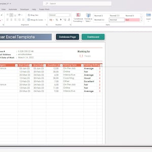 Employee Training Tracker Excel Template: Staff Development Spreadsheet ...