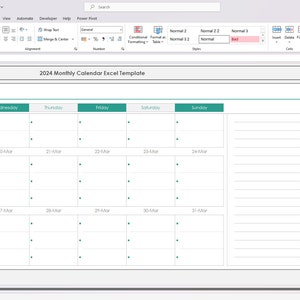 2026 Monthly Calendar Excel Template: Goals & Tasks (printable) - Etsy