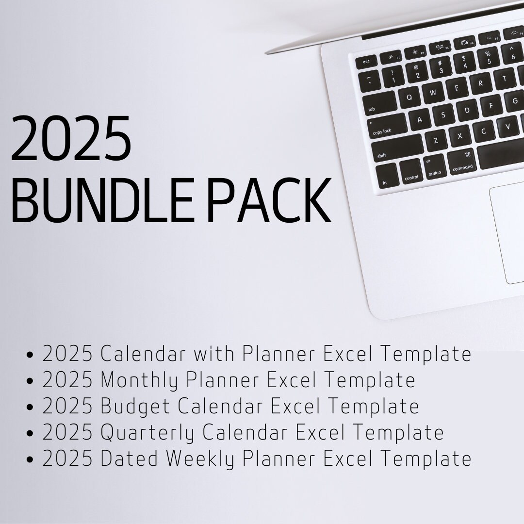 2025 Bundle Pack | 2025 Monthly Calendar | 2025 Calendar With Planner ...