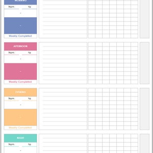 Daily, Weekly, Yearly Routine Planner Excel Template | Excel Planner ...