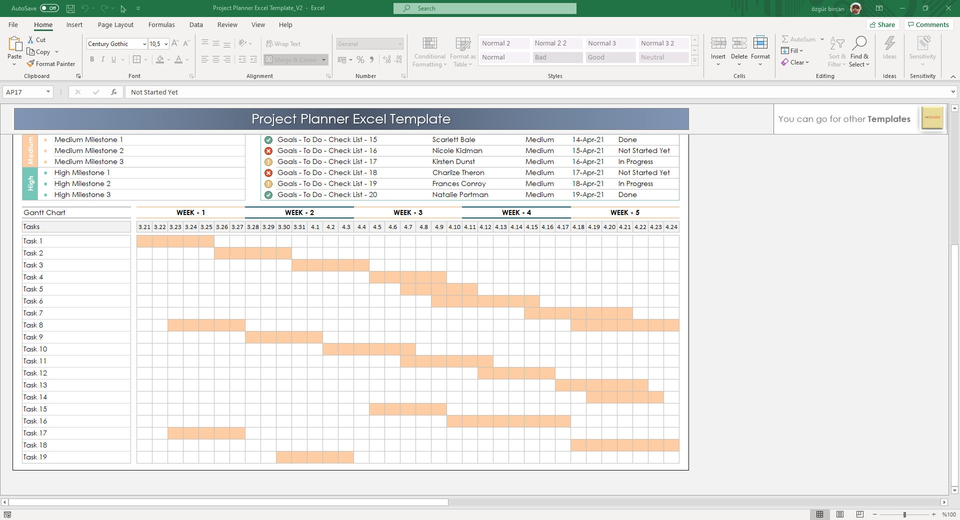4 part project planner excel free - weeklytolf