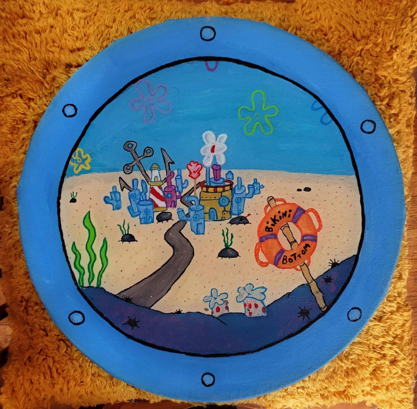 Bikini Bottom SpongeBob Window 10x10 | Etsy