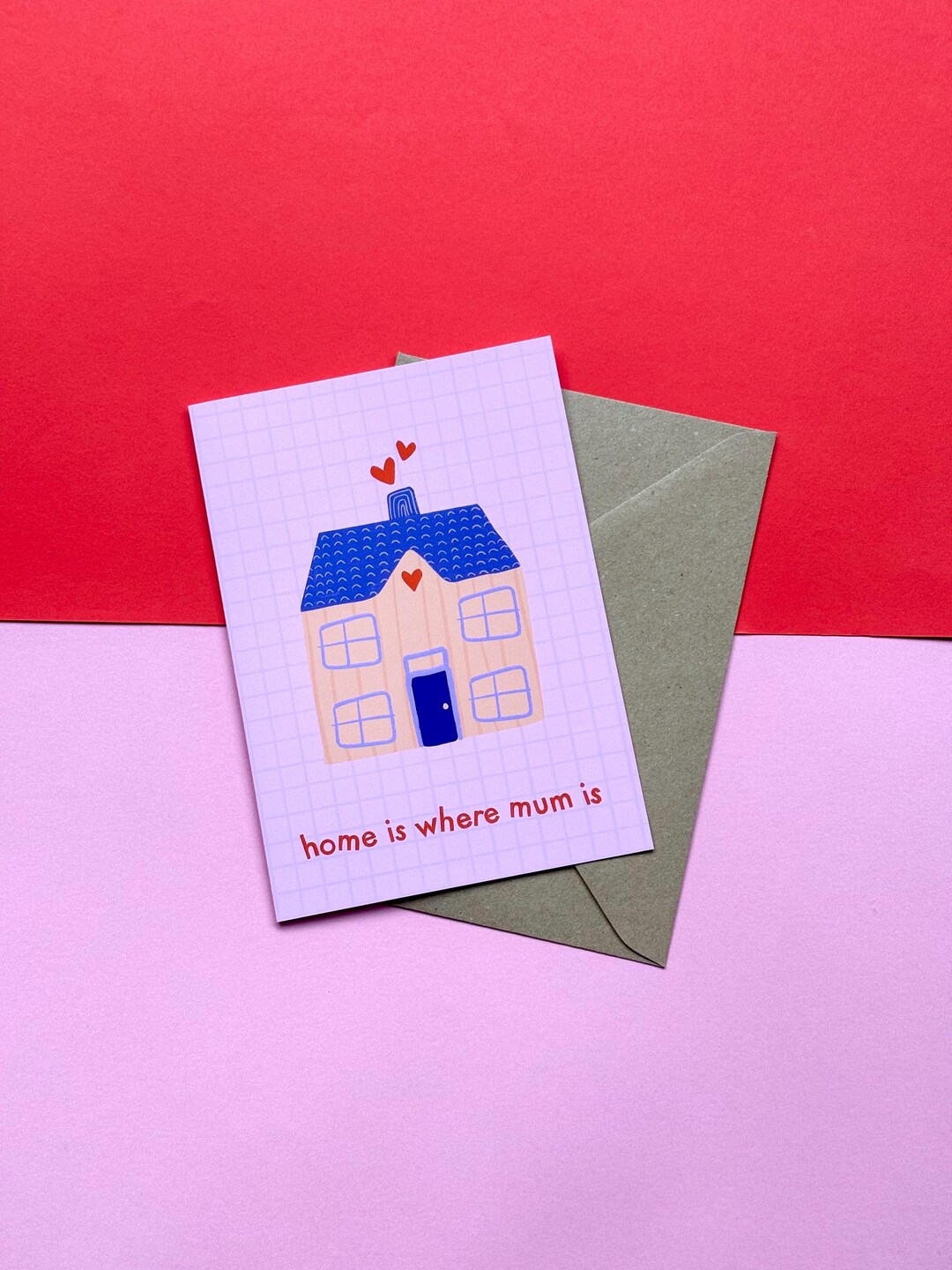 Home is Where Mum is – Pink Mother’s Day Card | Mother’s Day Present ...