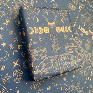 Sun and Moon Celestial A2 Wrapping Paper Sheet- Sun Signs / Moon Child ...