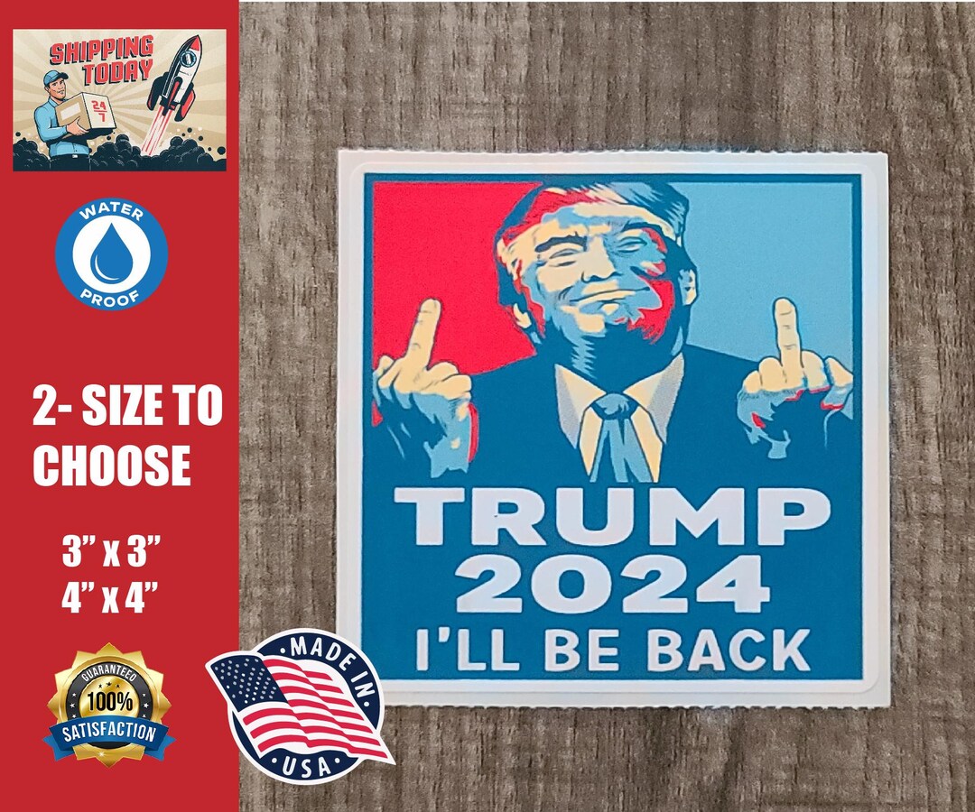 Decal Donald Trump Sticker 3" X 3" Republican Convention Trump Fight ...