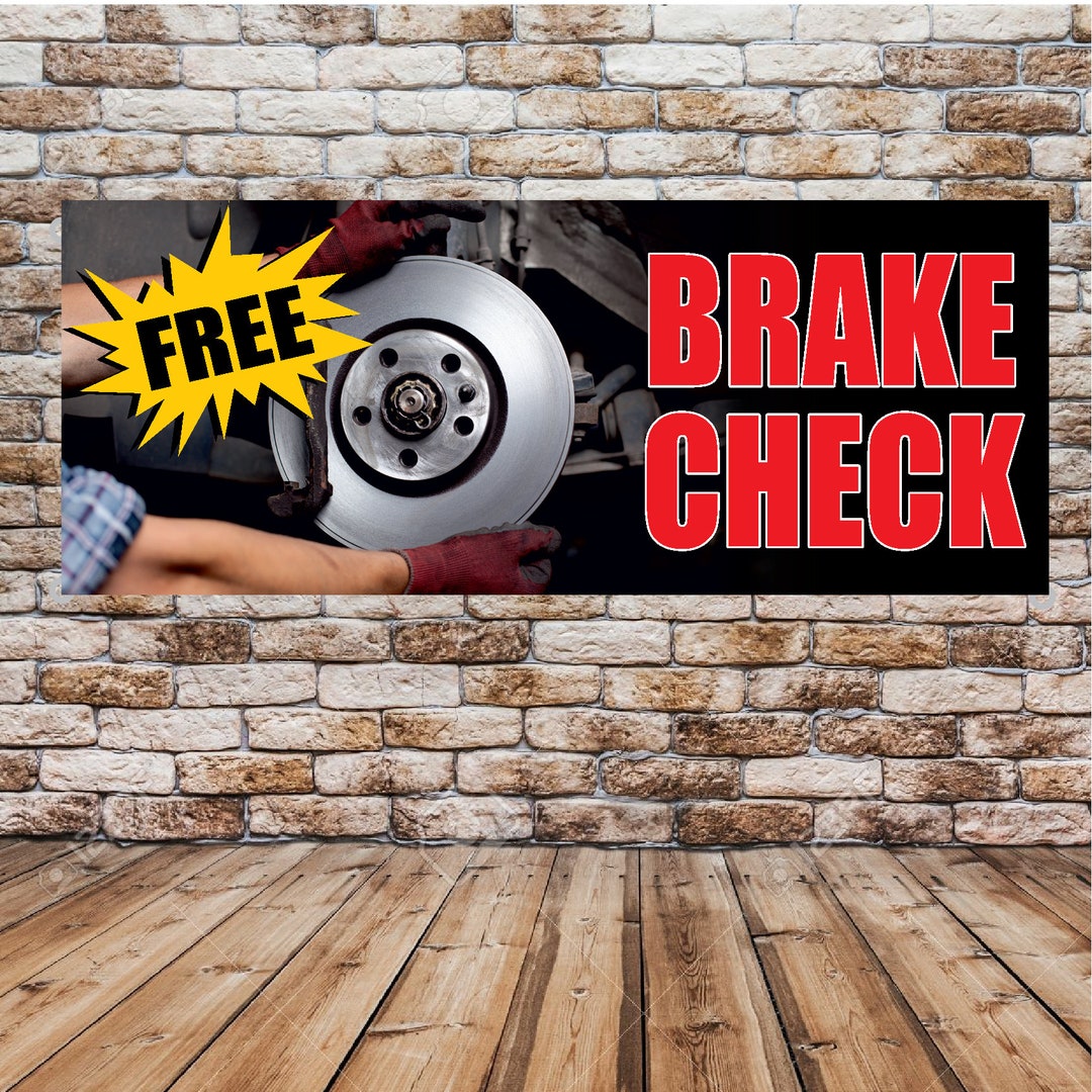 Brake Check FULL COLOR Advertising Vinyl Banner Flag Sign Many Sizes - Etsy