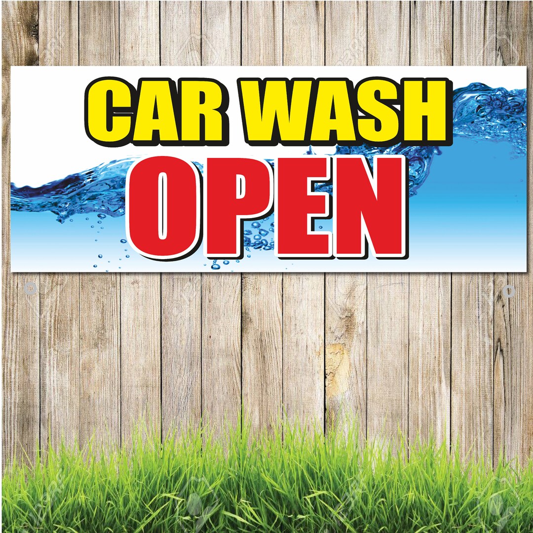 Car Wash Open FULL COLOR Advertising Vinyl Banner Flag Sign Many Sizes ...