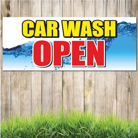 Car Wash Open FULL COLOR Advertising Vinyl Banner Flag Sign | Etsy