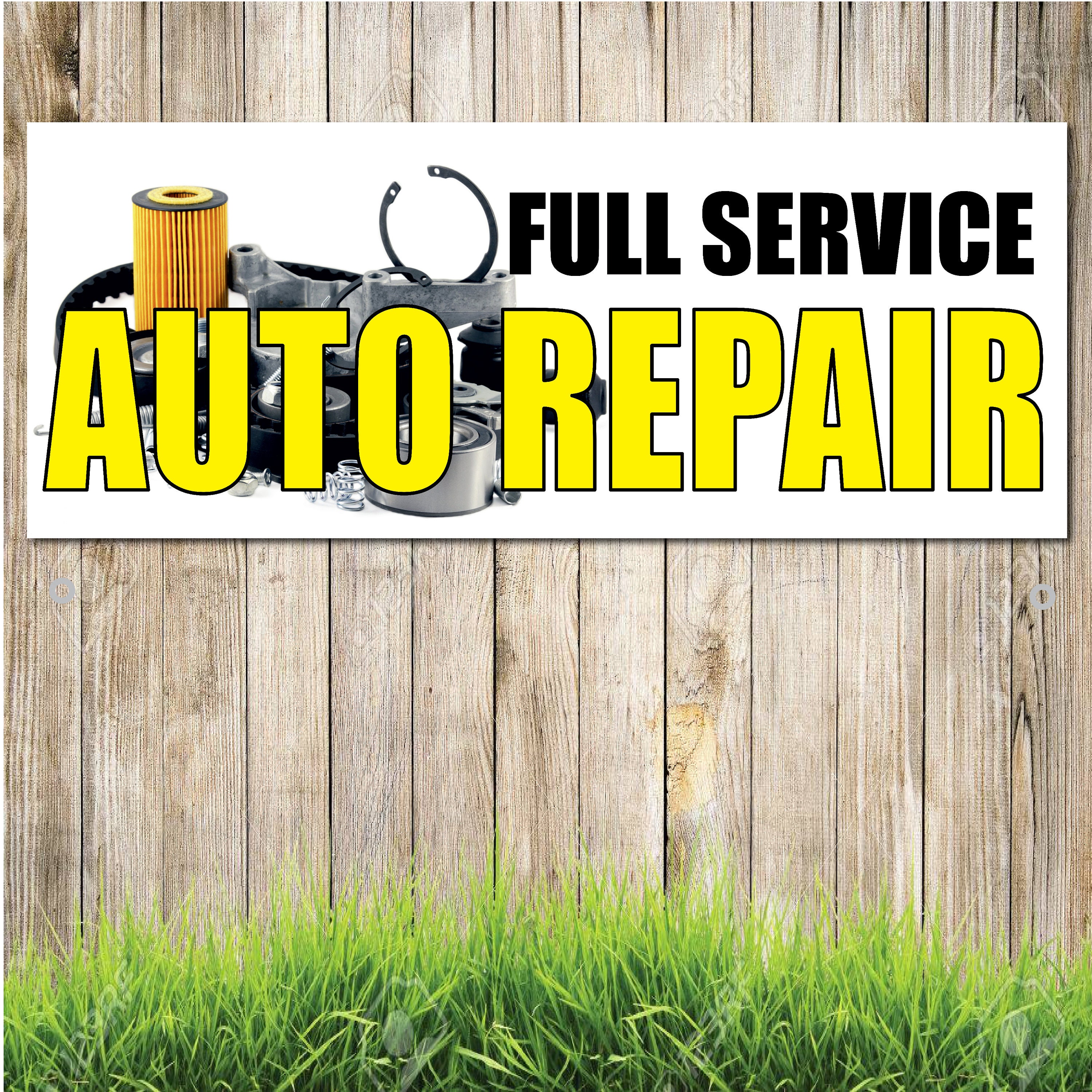 Full Service Auto Repair FULL COLOR Advertising Vinyl Banner - Etsy