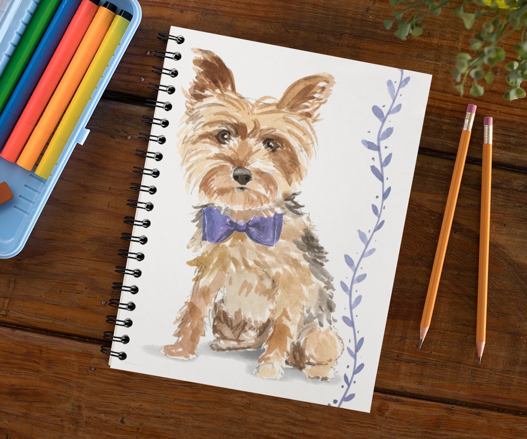 Yorkshire Terrier Notebook – Cute Dog Illustration, 118 Ruled Pages - Etsy