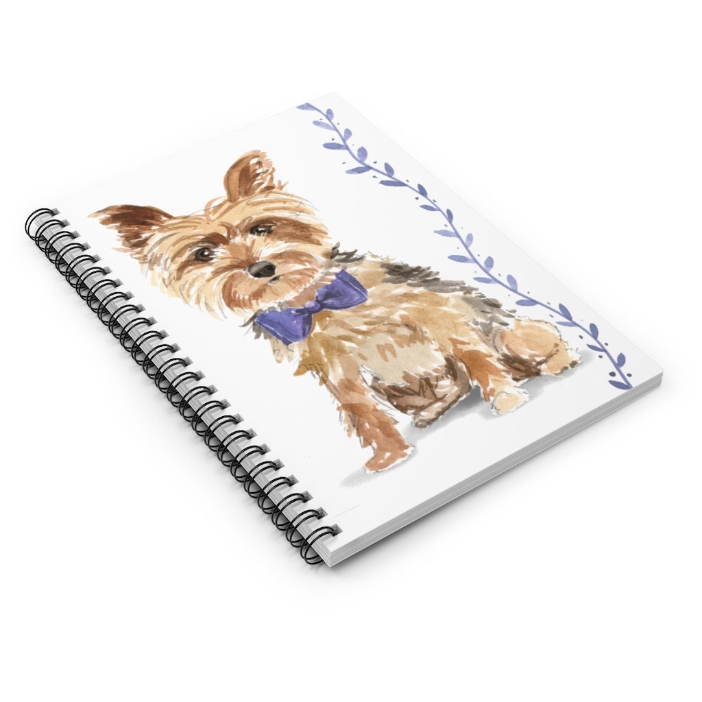 Yorkshire Terrier Notebook – Cute Dog Illustration, 118 Ruled Pages - Etsy