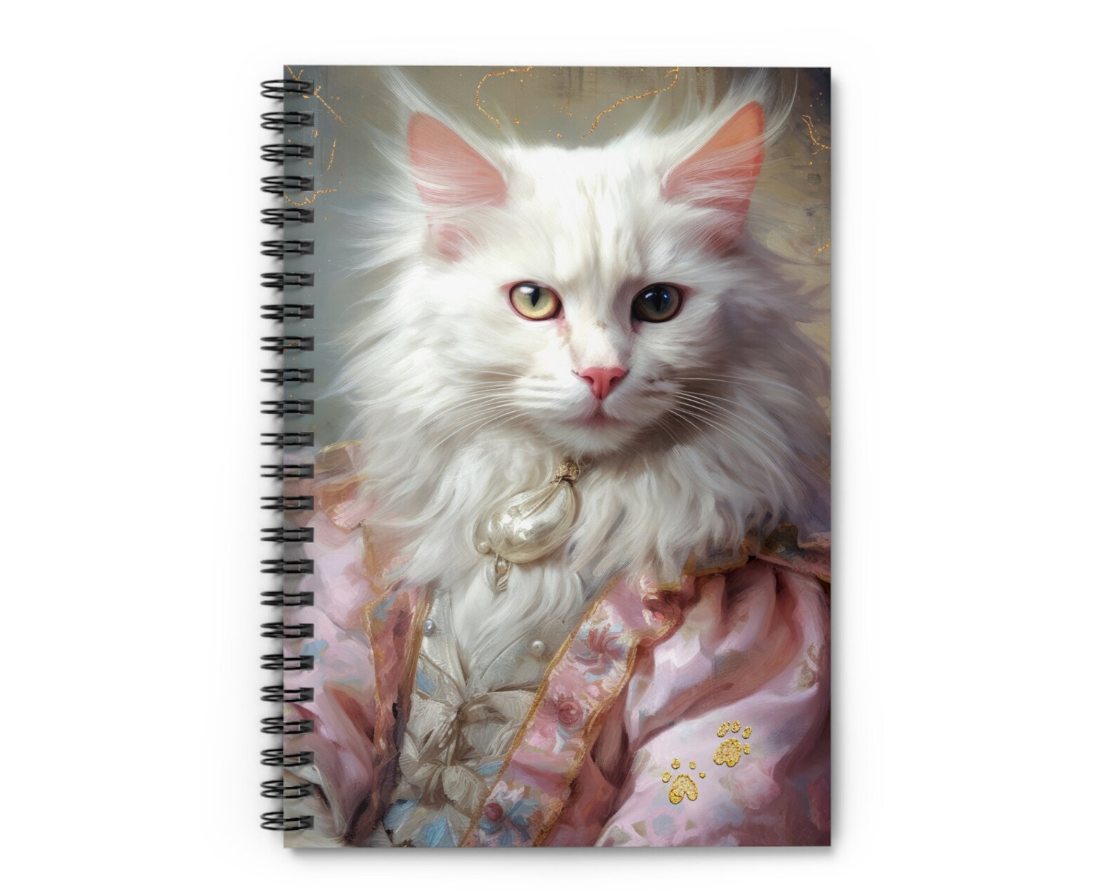 Chantilly Cat Cat Notebook Journal, Custom Spiral Notebook, Optional ...