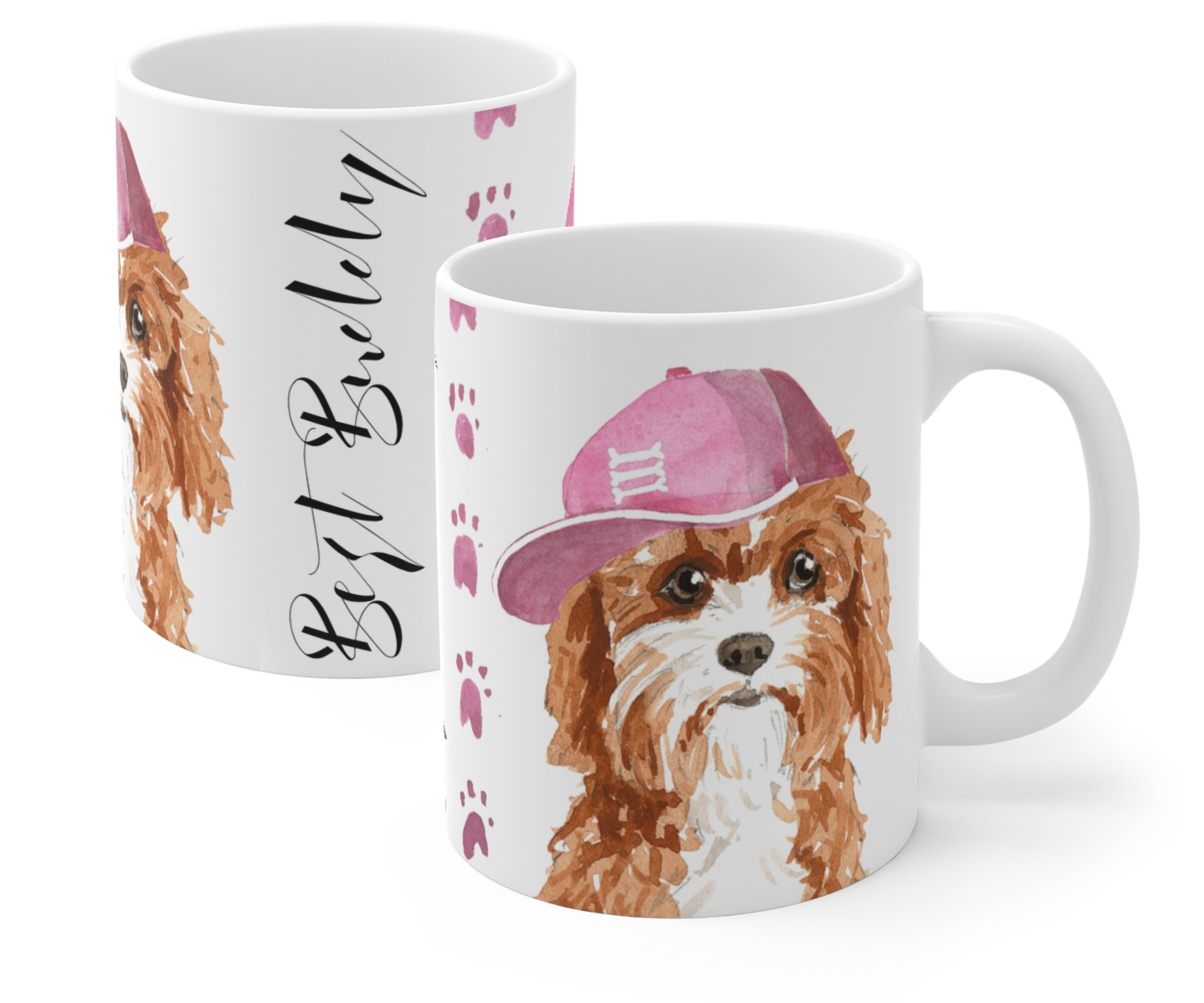 Cavapoo Designer Mug Dog Mug Mug for Dog Lovers White Mug DOG HOTEL ...