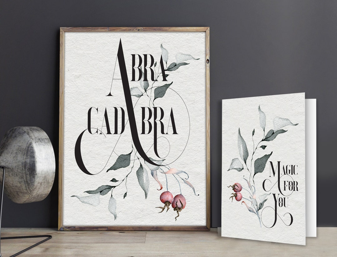 Abracadabra Floral Art Print & Gift Card - Magical Motivation (digital ...