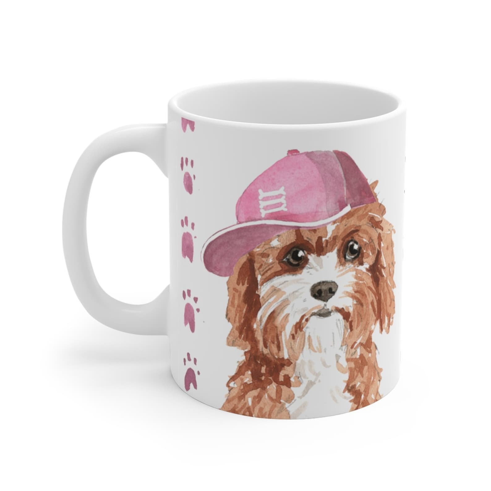 Cavapoo Designer Mug Dog Mug Mug for Dog Lovers White Mug DOG HOTEL ...