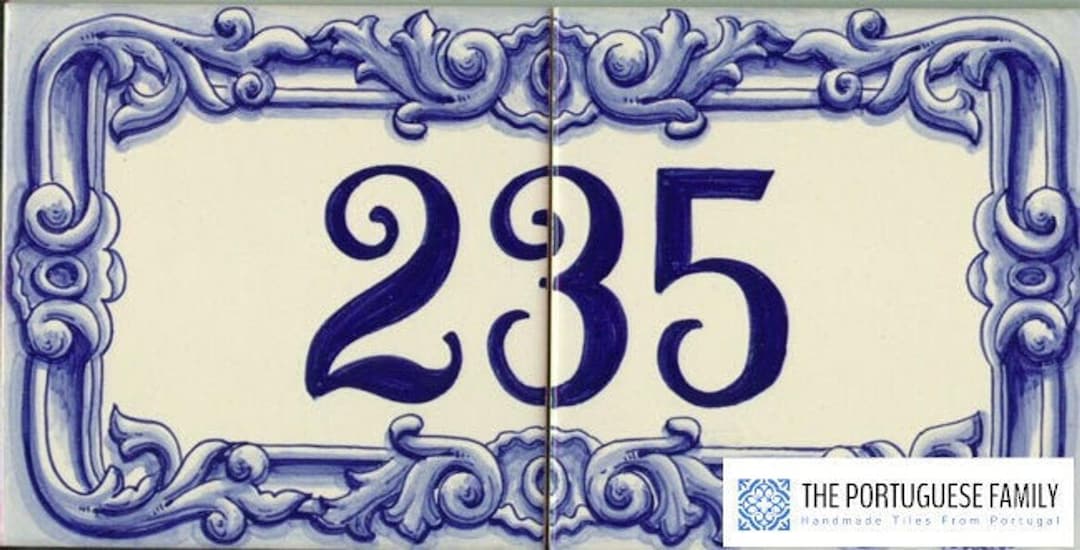 Traditional Blue Portuguese House Number Sign / Portuguese Tiles / Ref ...