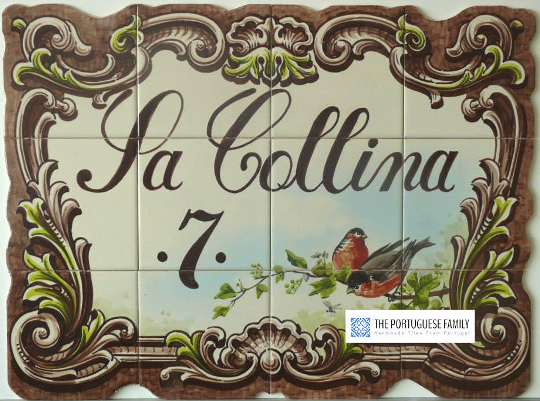 Address Sign for House / Portugal Tile / Mural Tile / - Etsy