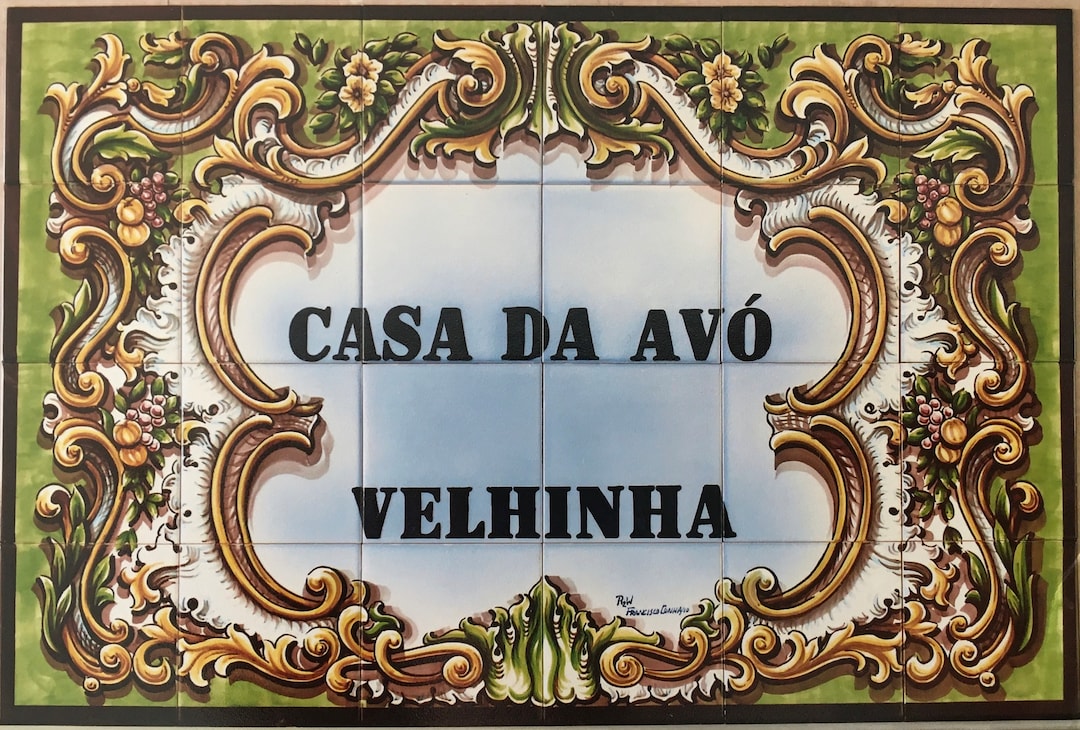 Custom House Address Sign Traditional Portuguese Tile Mural ...