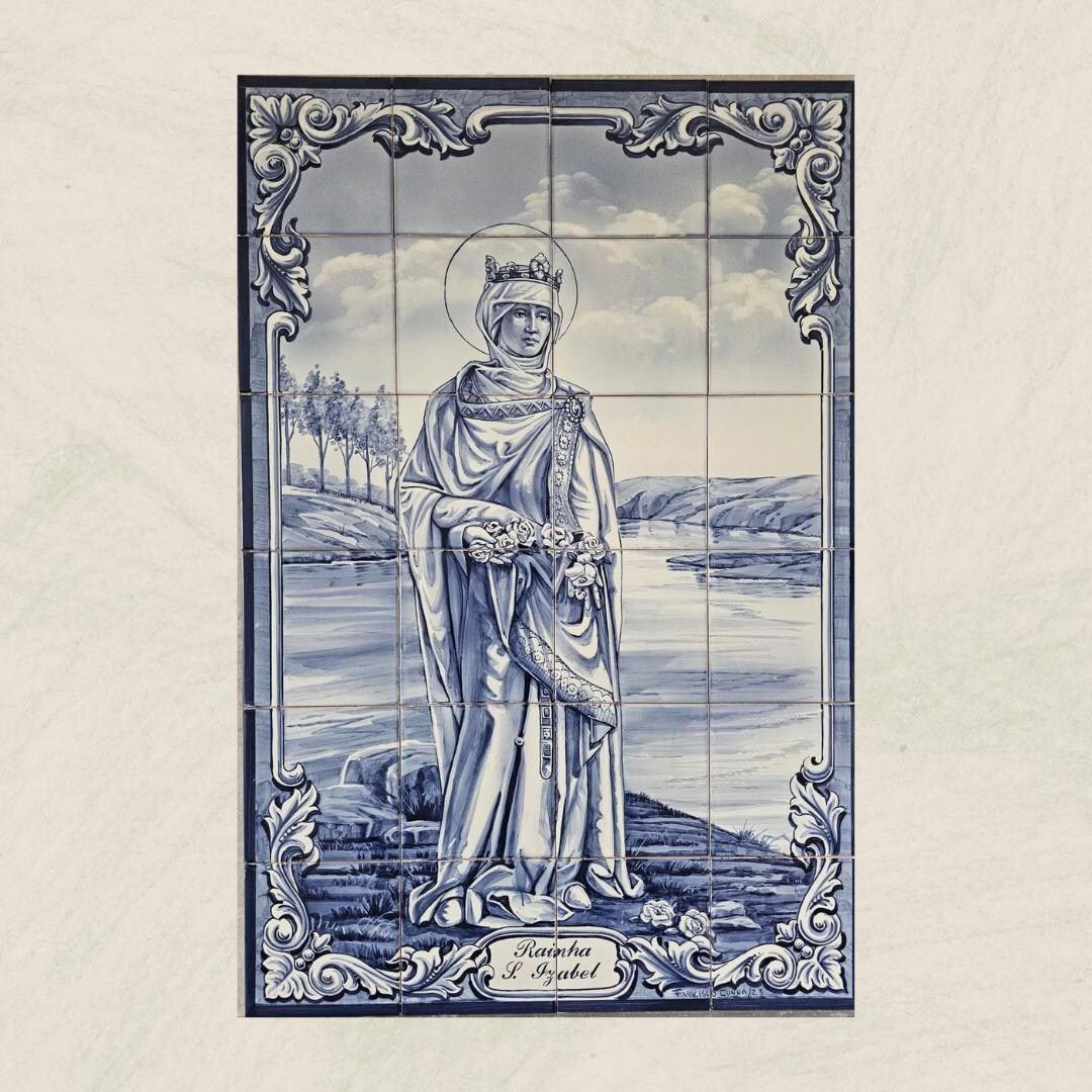 Rainha Santa Isabel Traditional Portuguese Blue Tile Mural / Portuguese ...