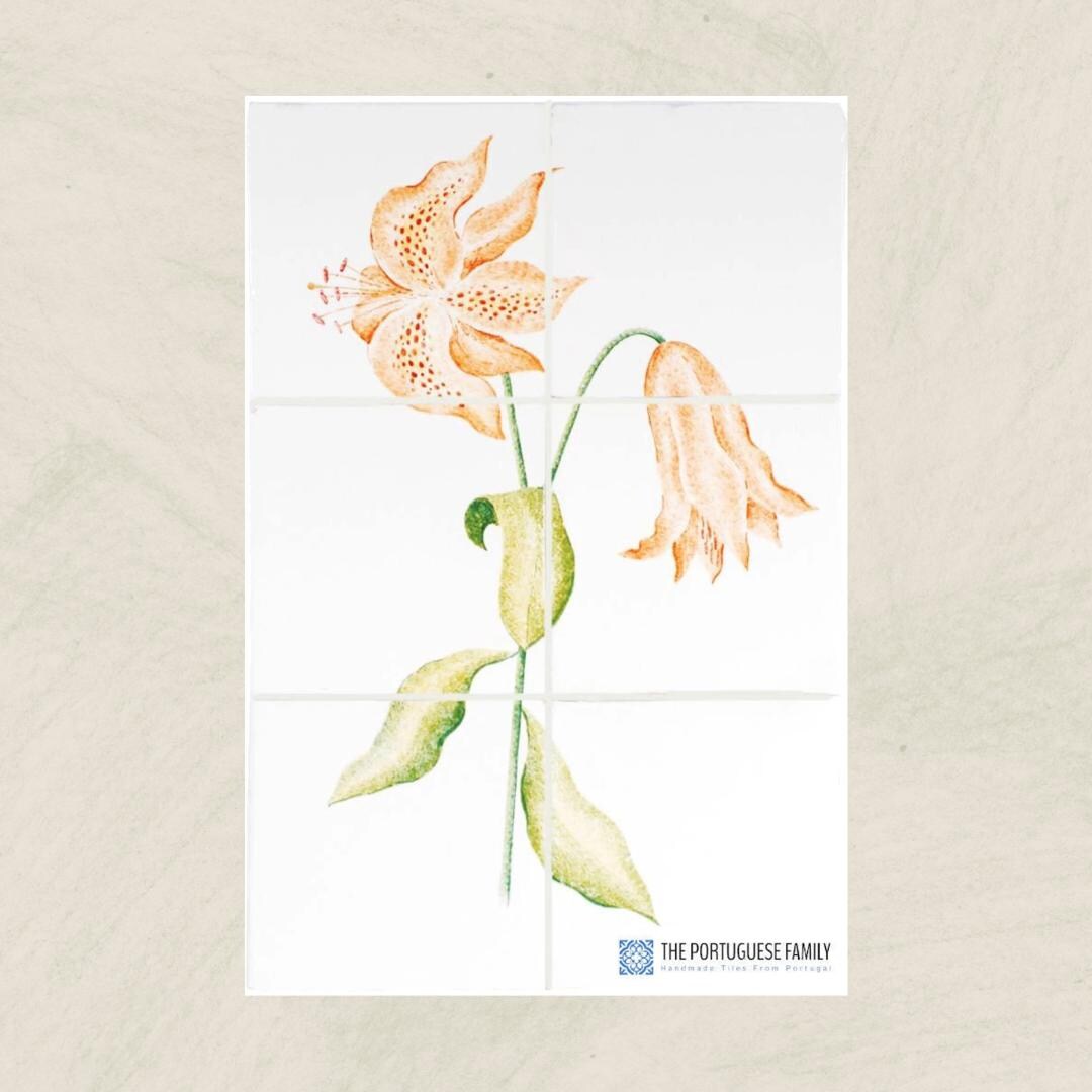 Lily Flowers Portuguese Kitchen Tile Mural / Portuguese Tiles / Home ...