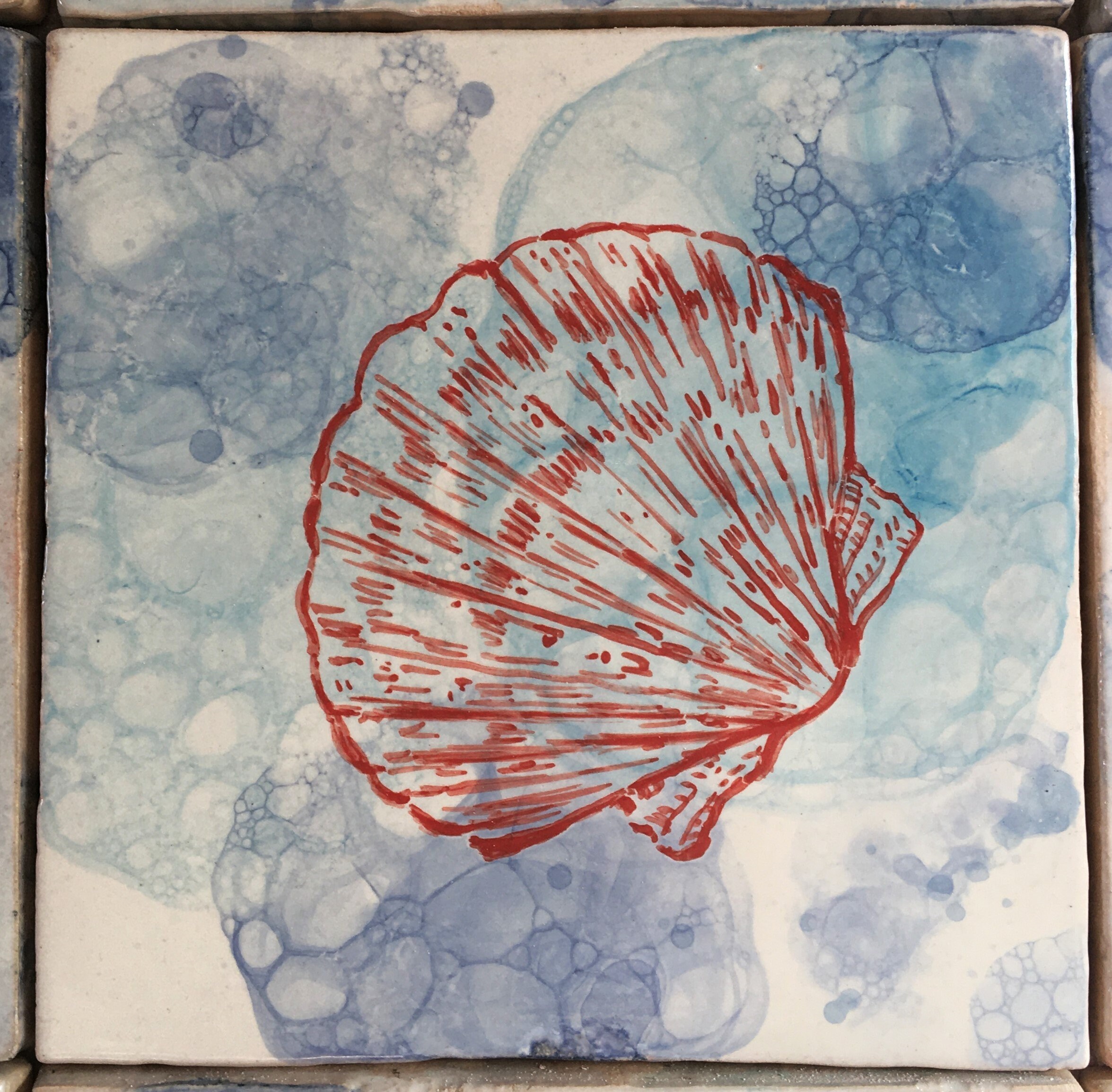 Sea Creatures Set Portuguese Rustic Tiles for Bathroom and Kitchen ...