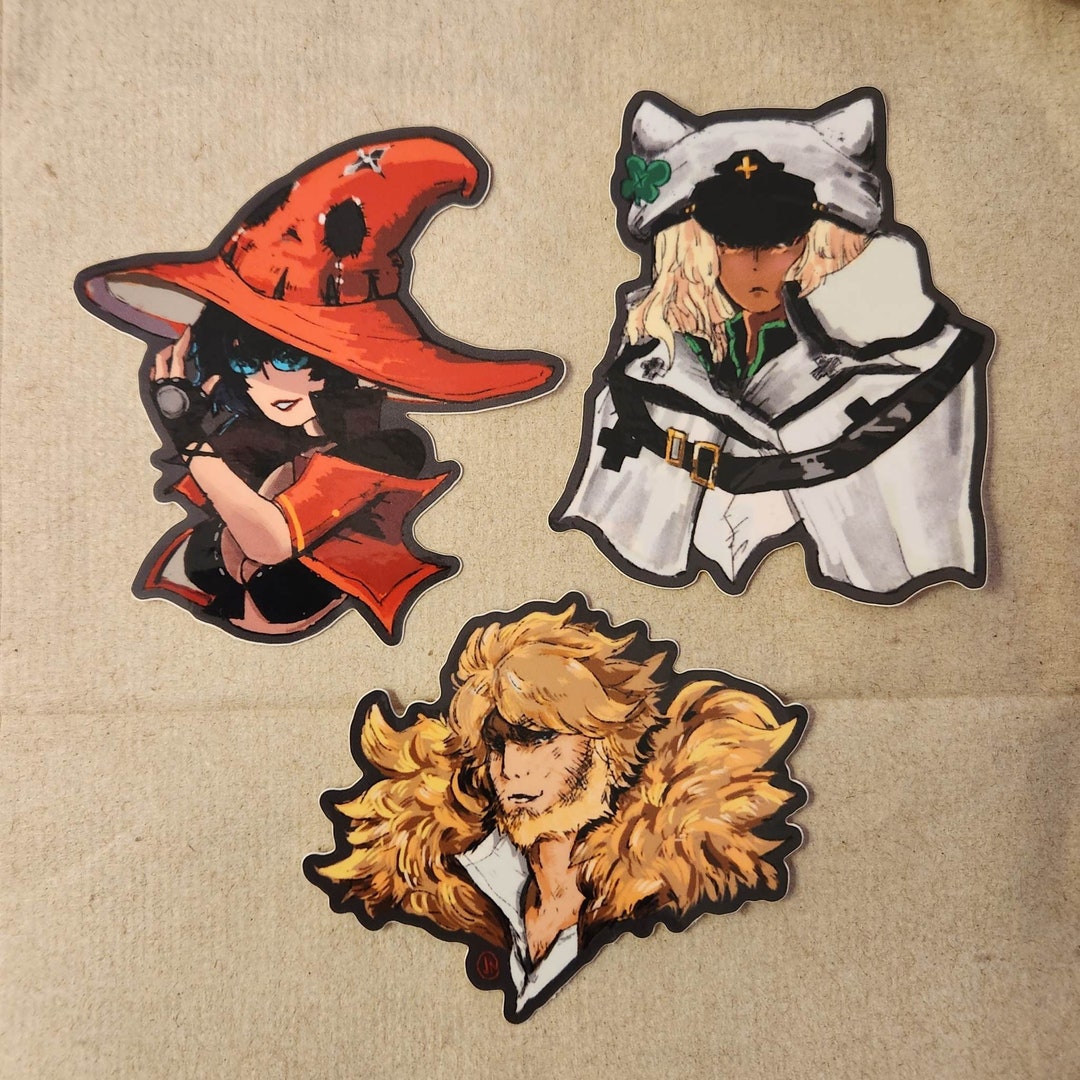 GUILTY GEAR Leo Whitefang, Ramlethal Valentine, I-no 3x2" Glossy ...