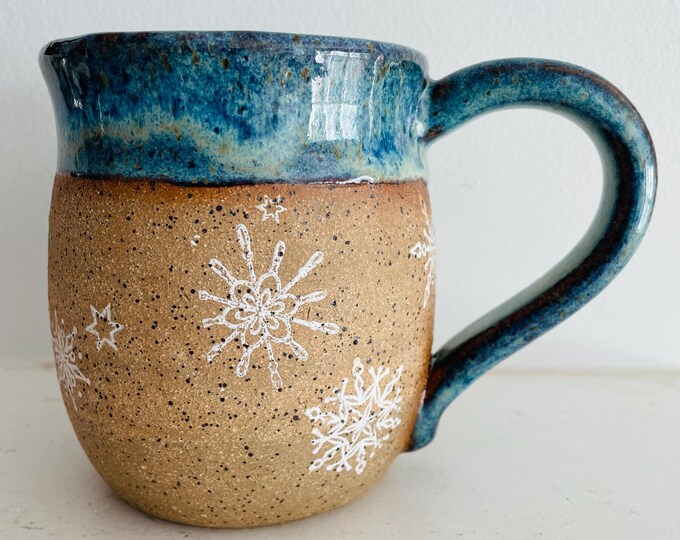 Let It Snow! Winter Snowflake Mugs. Blues Still Available!!! - Etsy