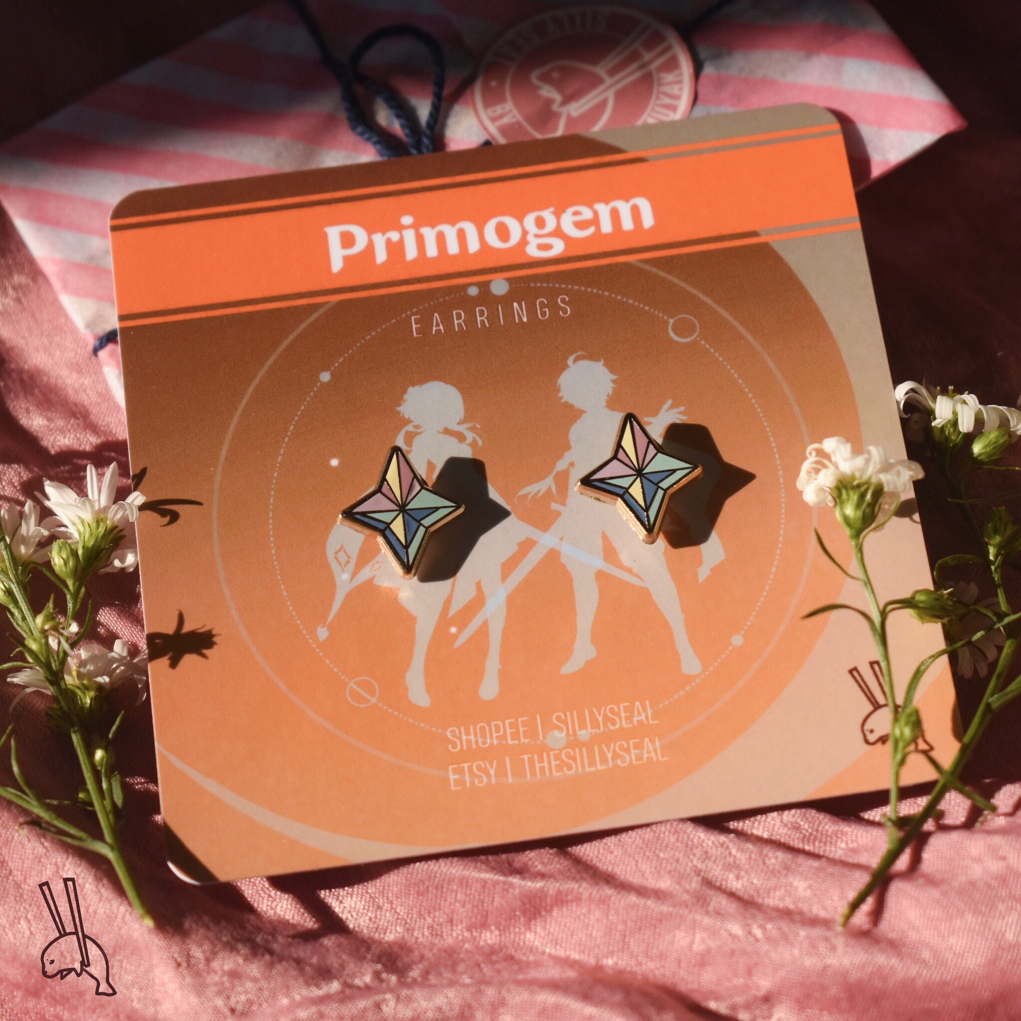 GENSHIN IMPACT Primogem Stud Earrings - Etsy New Zealand