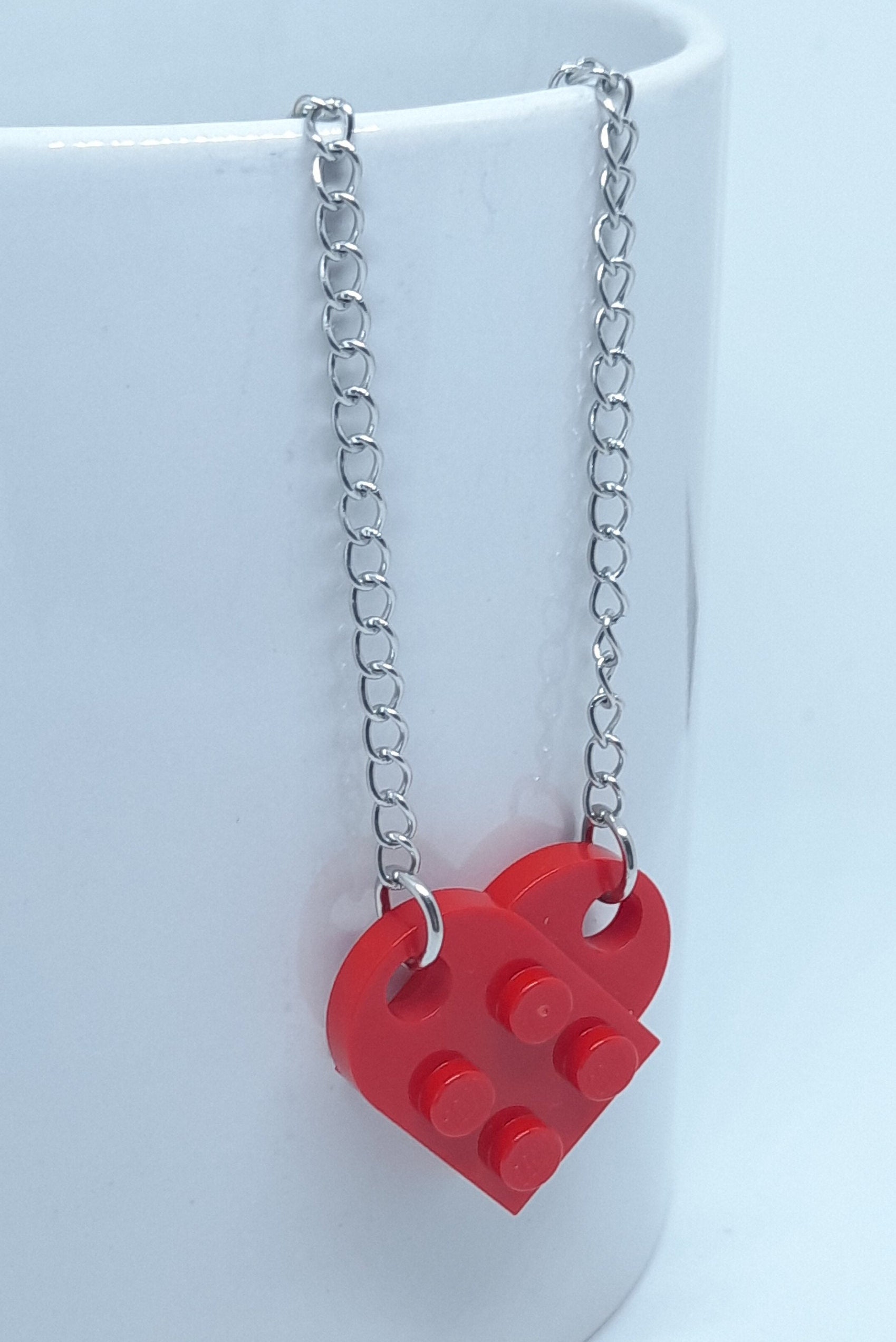 Lego Heart Necklace Love Heart Necklace Pendent Necklace | Etsy