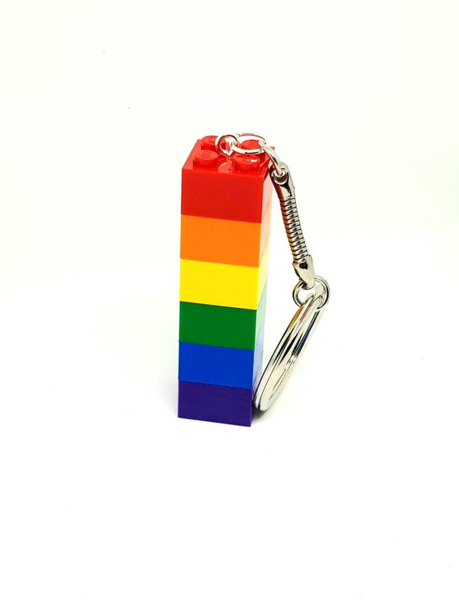 Lgbt Flag Keyring Gay Pride Keychain Rainbow Accessory Etsy