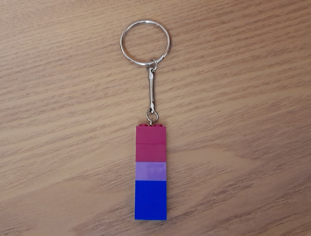 One-of-a-kind Bisexual Flag Keychain Crafted With LEGO® Parts A Perfect ...