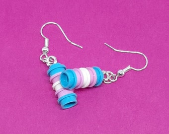 Trans Flag Earrings - Etsy