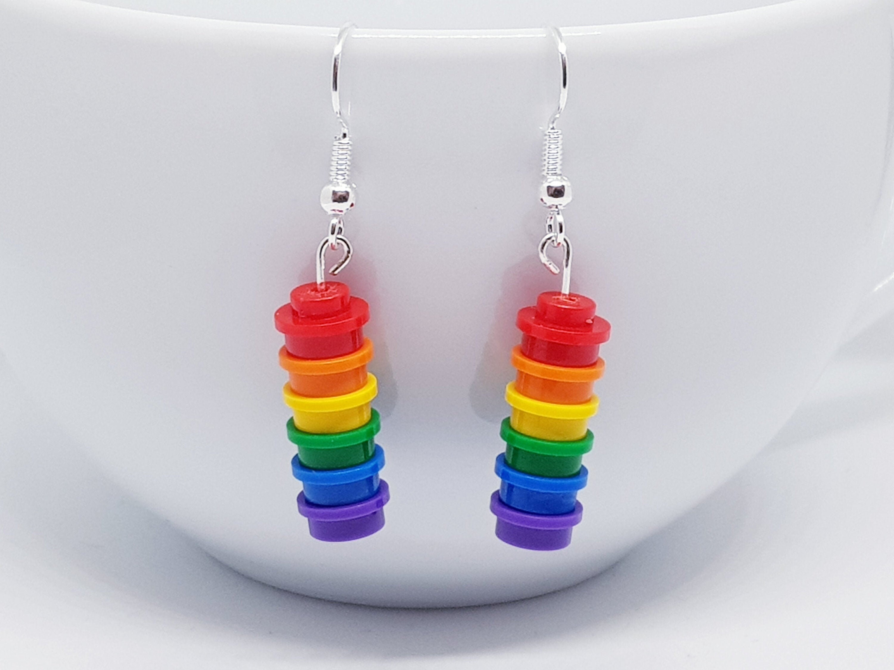 Lgbtq Pride Rainbow Flag Dangle And Drop Earrings Handmade Etsy
