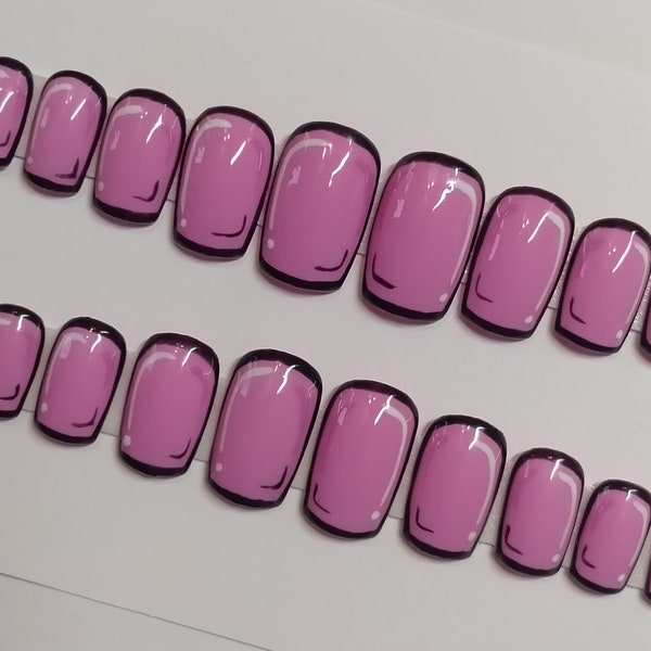 Cartoon Nails - Etsy