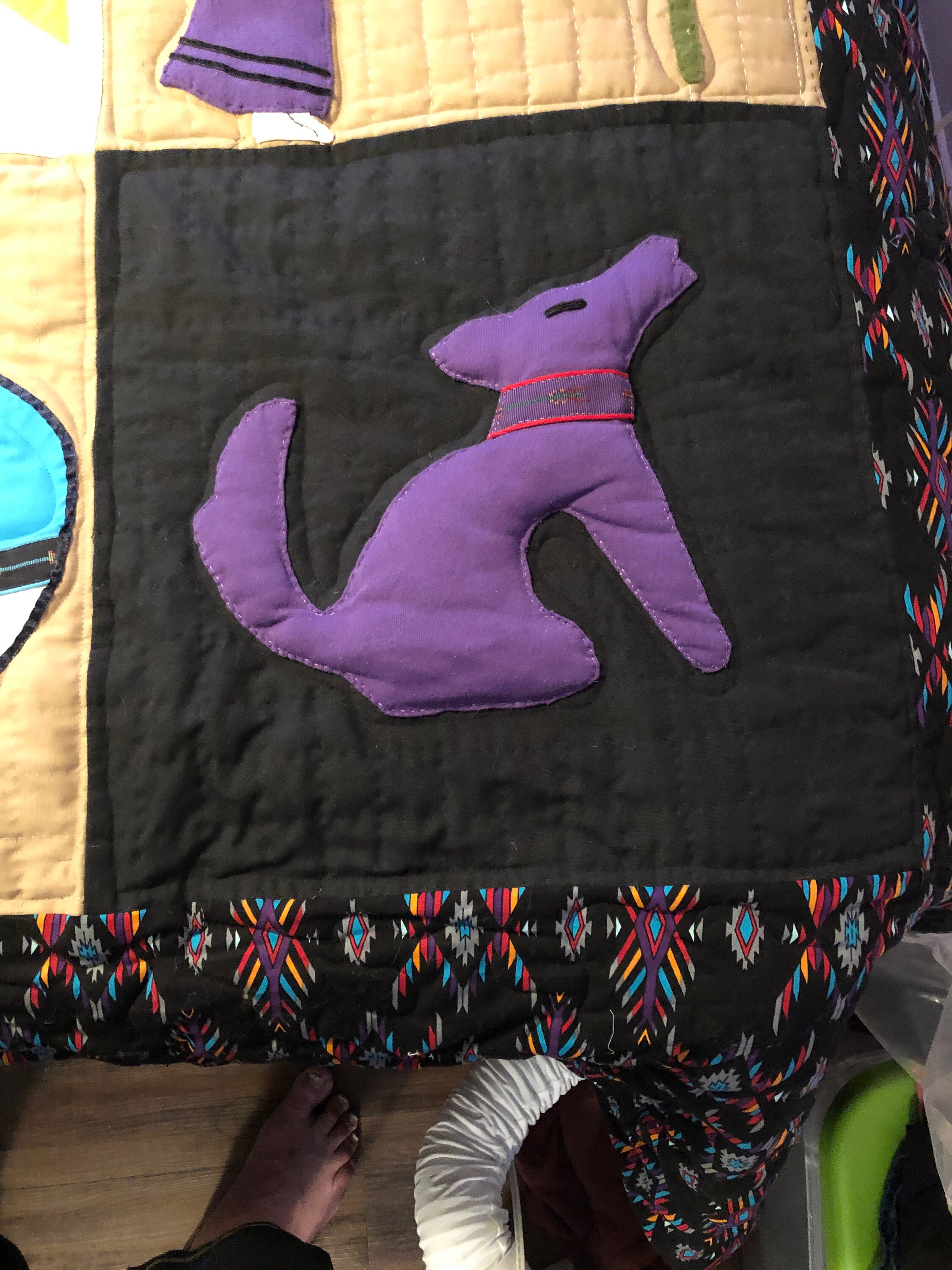 Hand Quilted Native American Themed Quilt 92x84(queen Size) Just ...