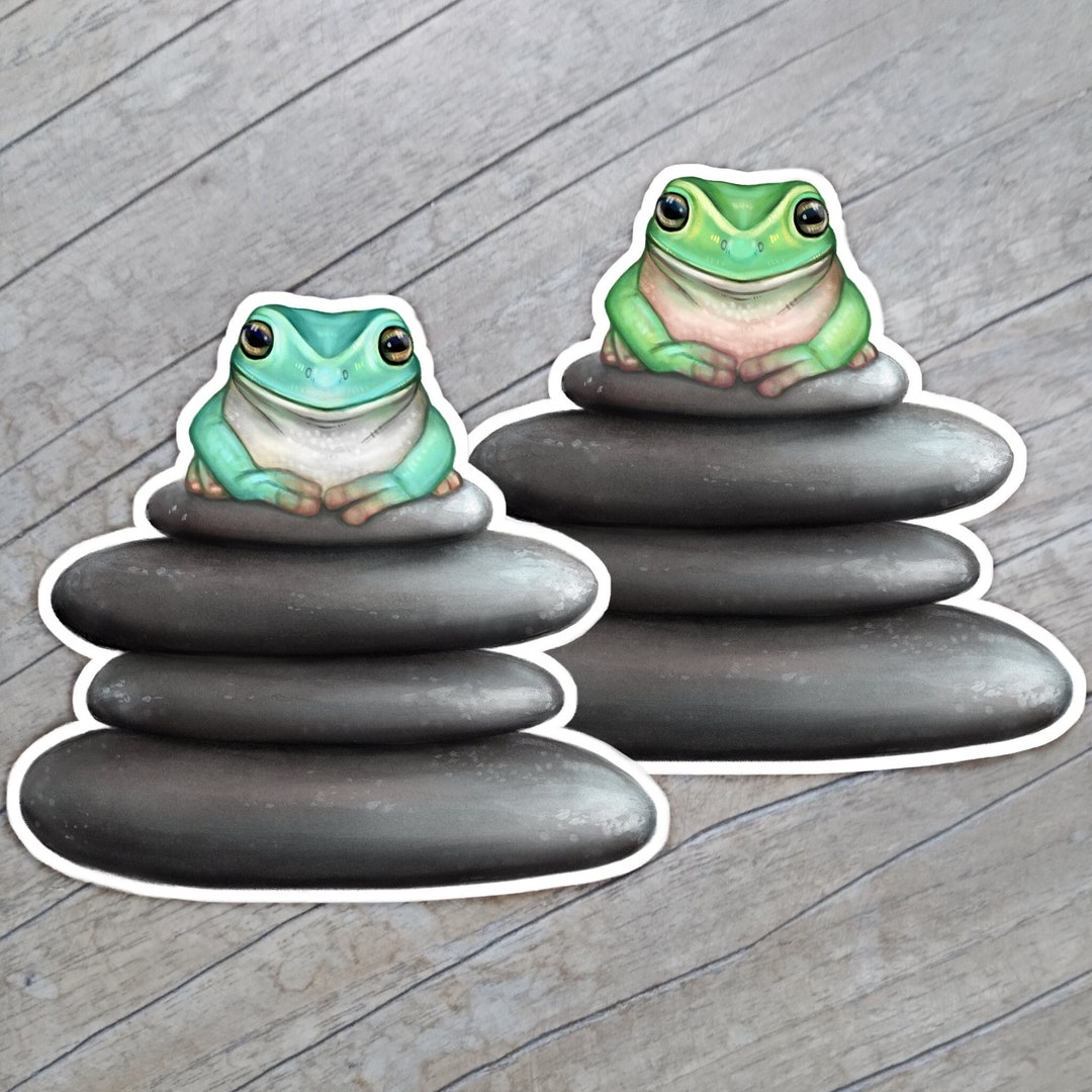 Cute Frog Stickers / Frog Stack / Whites Tree Frog / Dumpy - Etsy