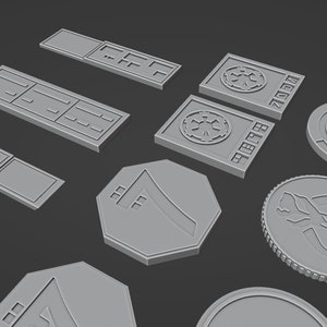 Sabacc Credit Chips 3D Print STL File Pack | Star Wars SOLO Credits ...