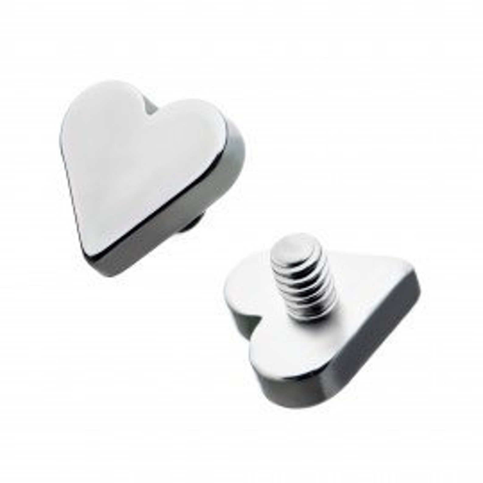 16g Titanium Heart Threaded End - Etsy