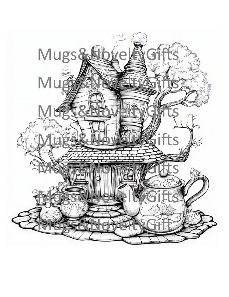 Whimsical Teacup Coloring Pages and Delicious Tea Recipes Sip and Color ...