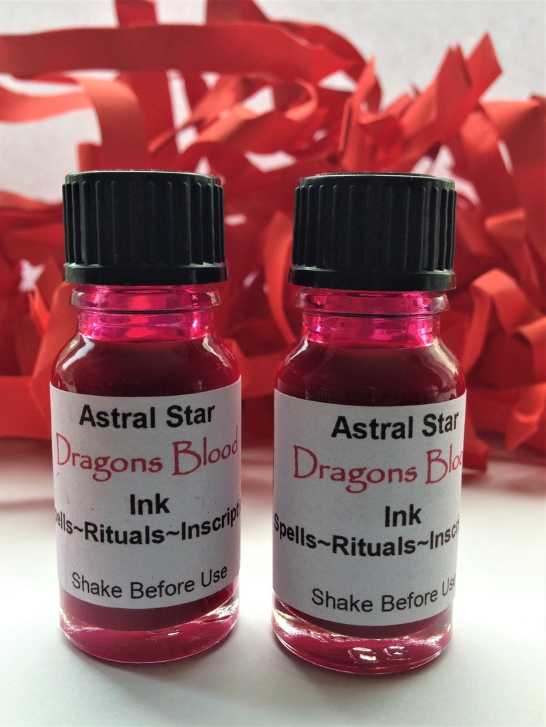 Dragons Blood Ink for Inscribing Spells Ritual Candle Magick 2 X 10ml ...
