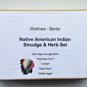 Native American Smudge Set Ceremonial Herbs Inc Hopi, Juniper, Holy ...