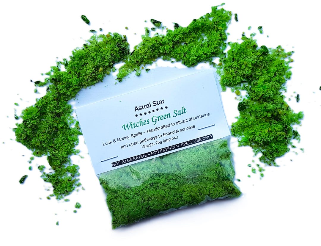 Witches Green Salt Luck Money Spells Handcrafted to Attract Abundance ...