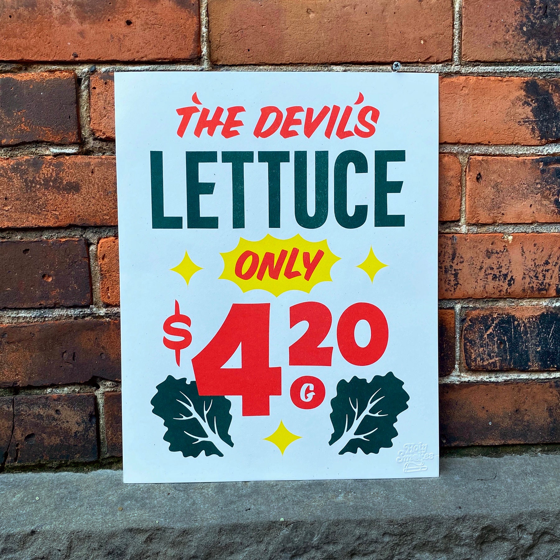 Devil's Lettuce Risograph Print - Etsy