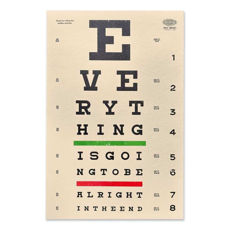 Eye Chart Print - Etsy